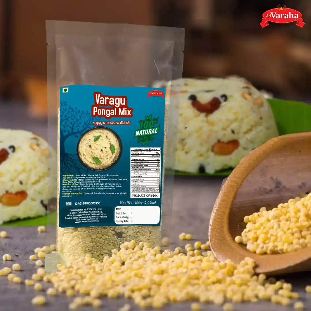 Varagu Arisi Pongal Recipe | Kodo Millet Pongal | Sri Varaha ...